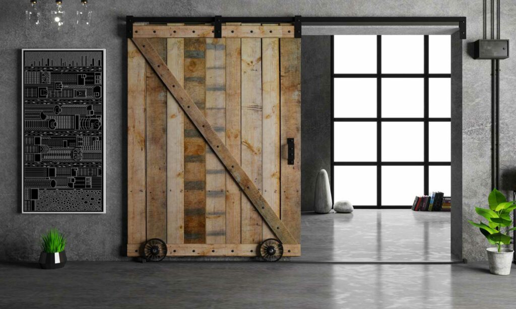 Hanging Barn Doors from the Ceiling: Can You Go Vertical? Yes, Here's How